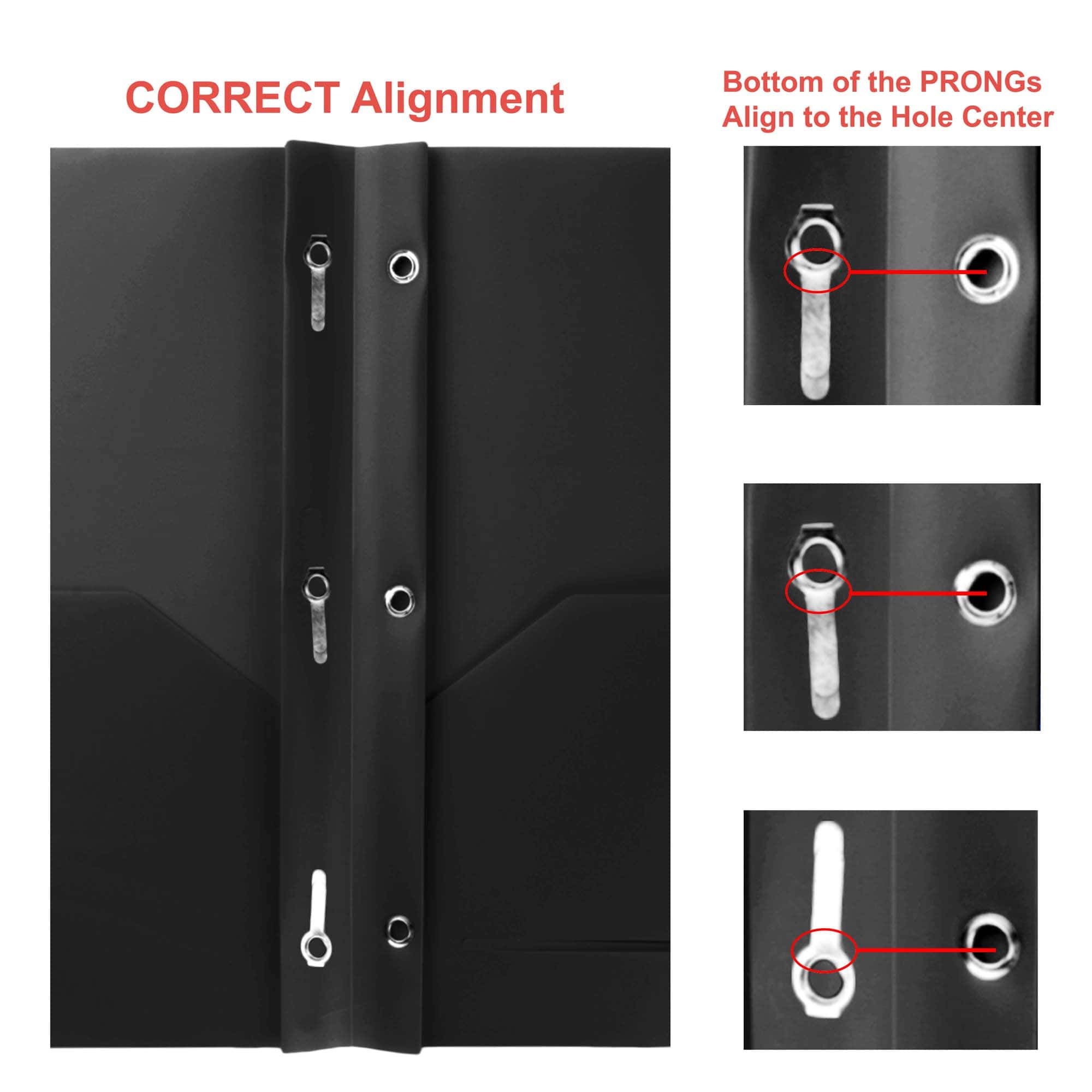 Youngever 6 Pack Heavy Duty Plastic Two Pocket Folders With 3 Prongs ...