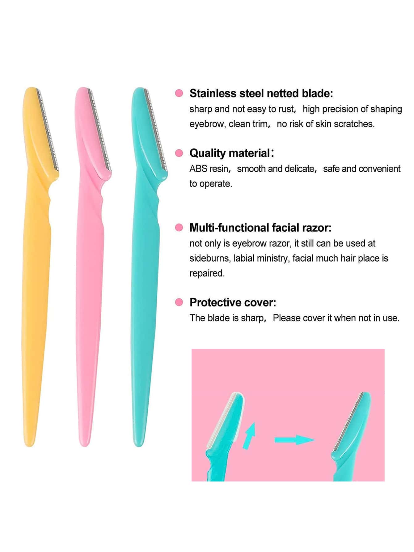12 eyebrow razors, multi-purpose exfoliating facial tools, face and ...