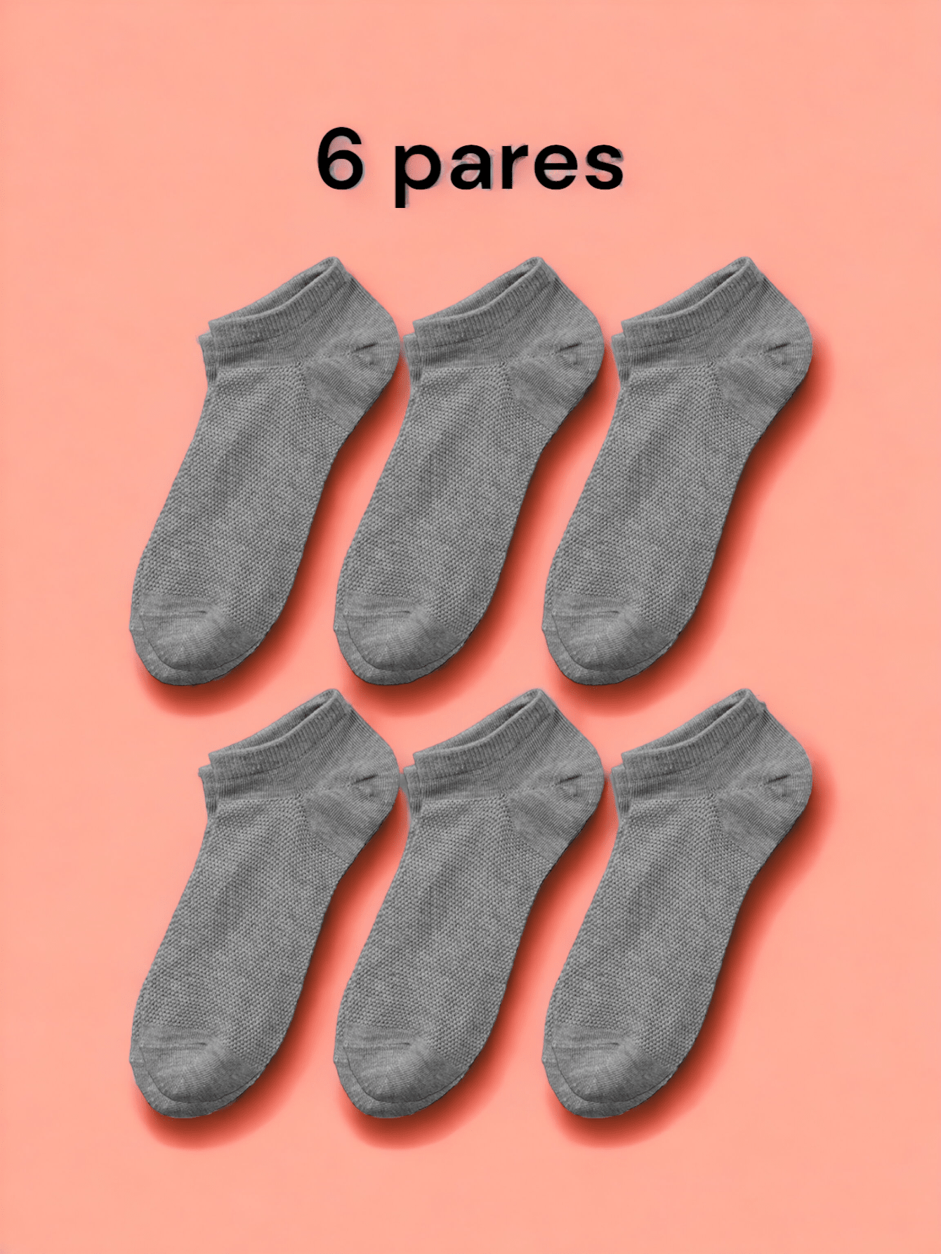 Paquete de 6 pares de calcetines grises unisex/unitalla | Moda de Mujer ...