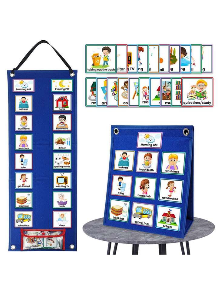 1set Visual Schedule for Kids Daily Routine Chart with 70 Cards ...