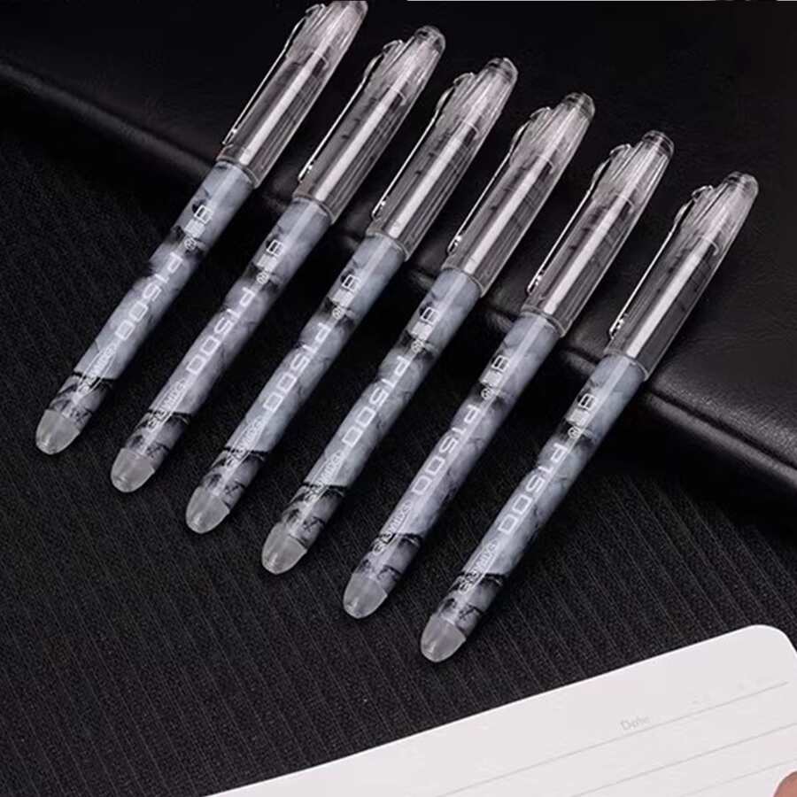 4 Black + 2 Red Liquid-Based Colored Neutral Pens For Journaling And ...