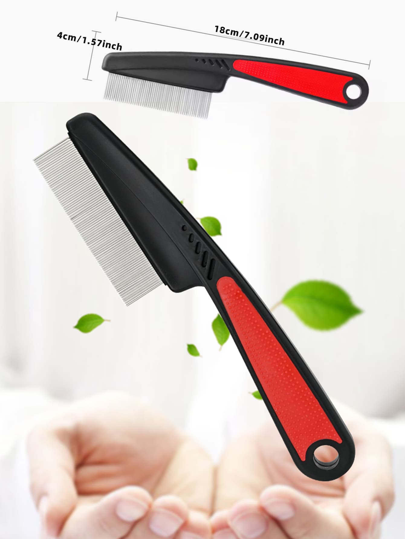 1pc Fine Tooth Lice Comb Dense Teeth Dandruff Comb For Removing Nits ...