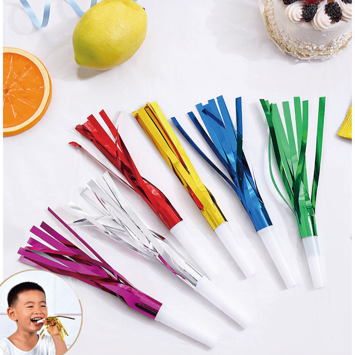 6pcs/6sets Colorful Rain Silk Blowing Dragon Props For Birthday Party ...