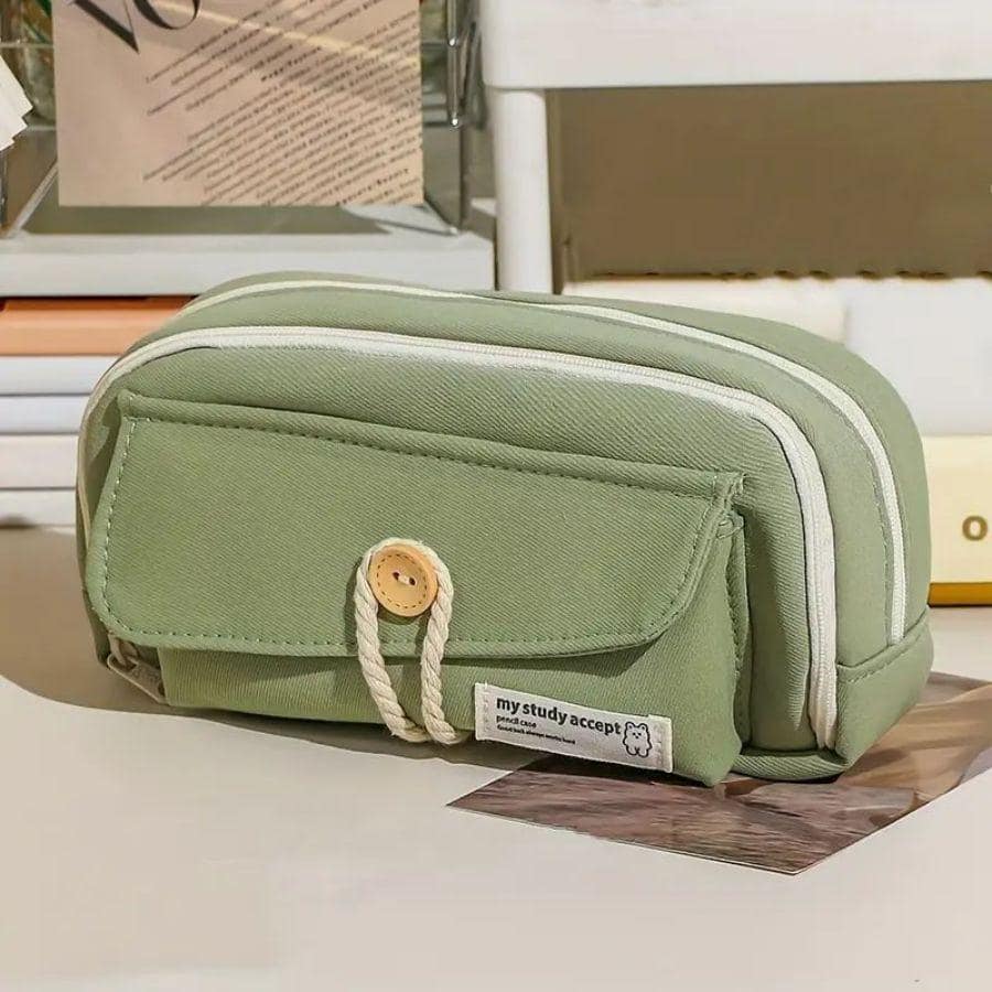 1pc High Capacity Pencil Case, Simple School Supplies Storage Pouch For ...