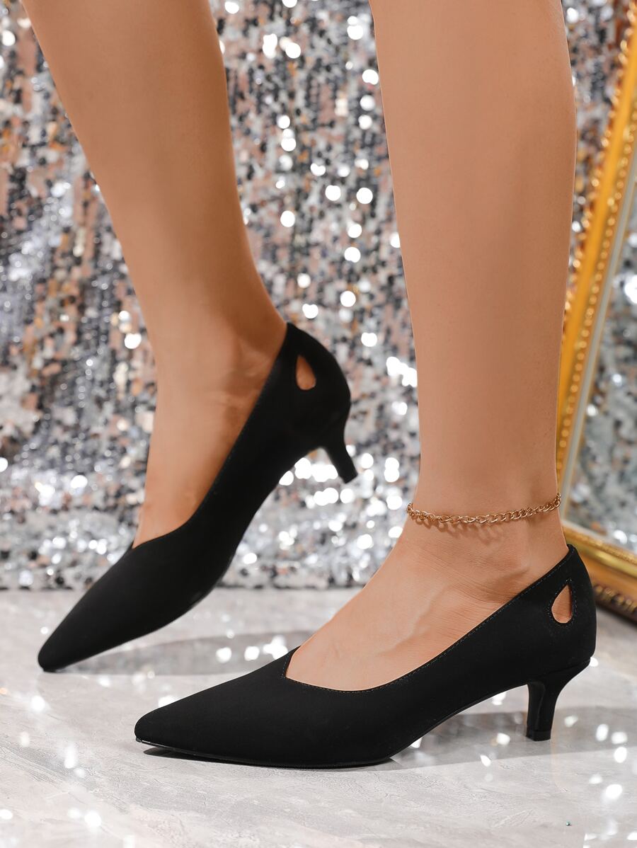 Women Shoes Low Heel Pointed Toe Work Shoes Comfortable Fashion Elegant ...