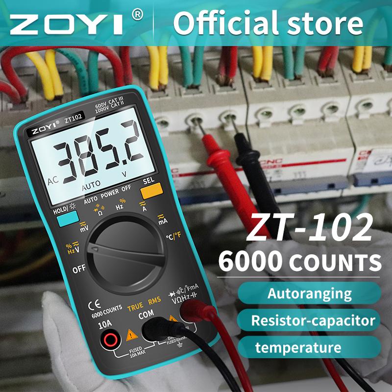 Zoyi Handheld Digital Multimeter, Full-Featured Measurement ...