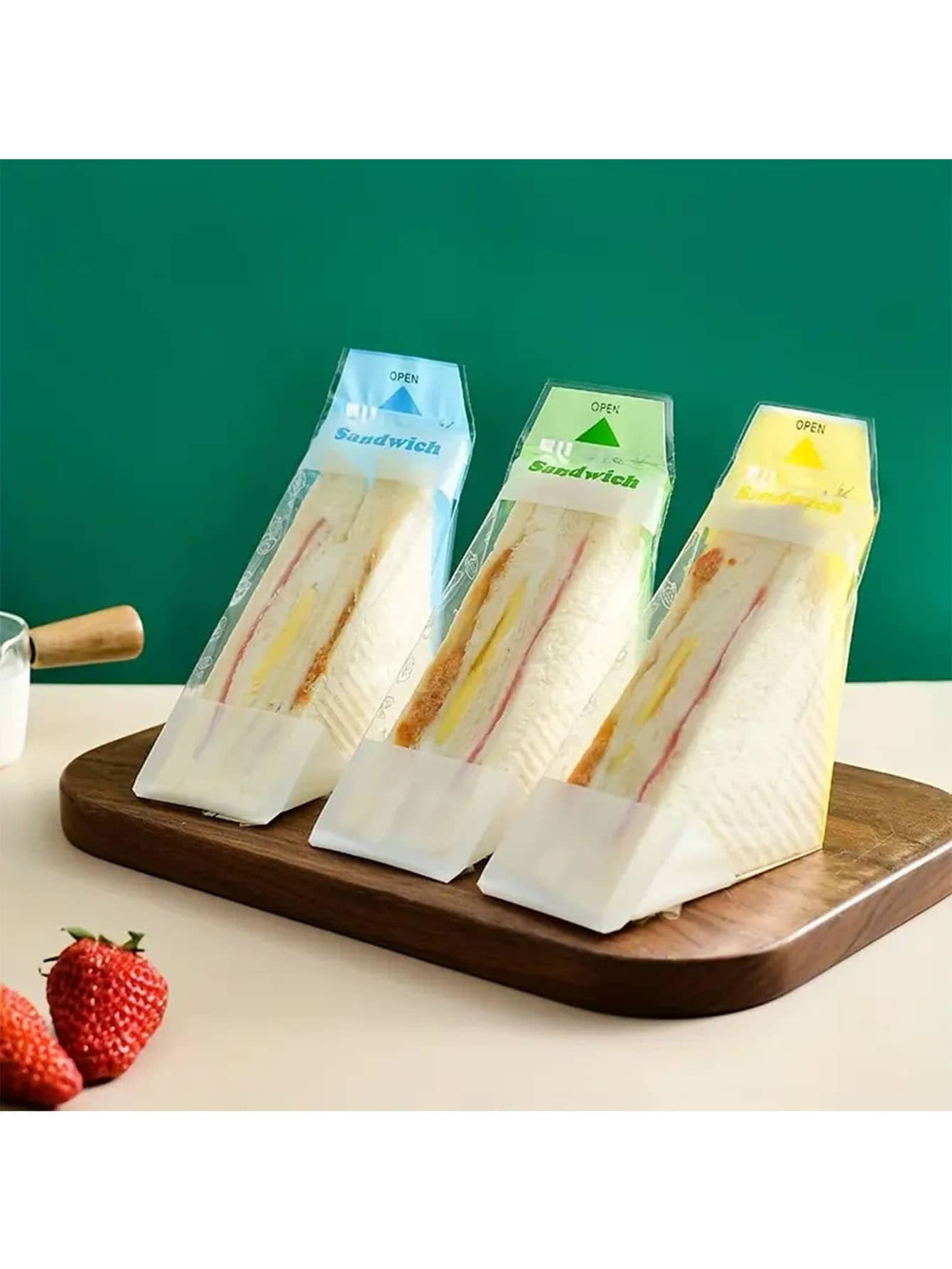 100pcs Transparent Plastic Sandwich Wrapping Paper- Keep Your Sandwich ...