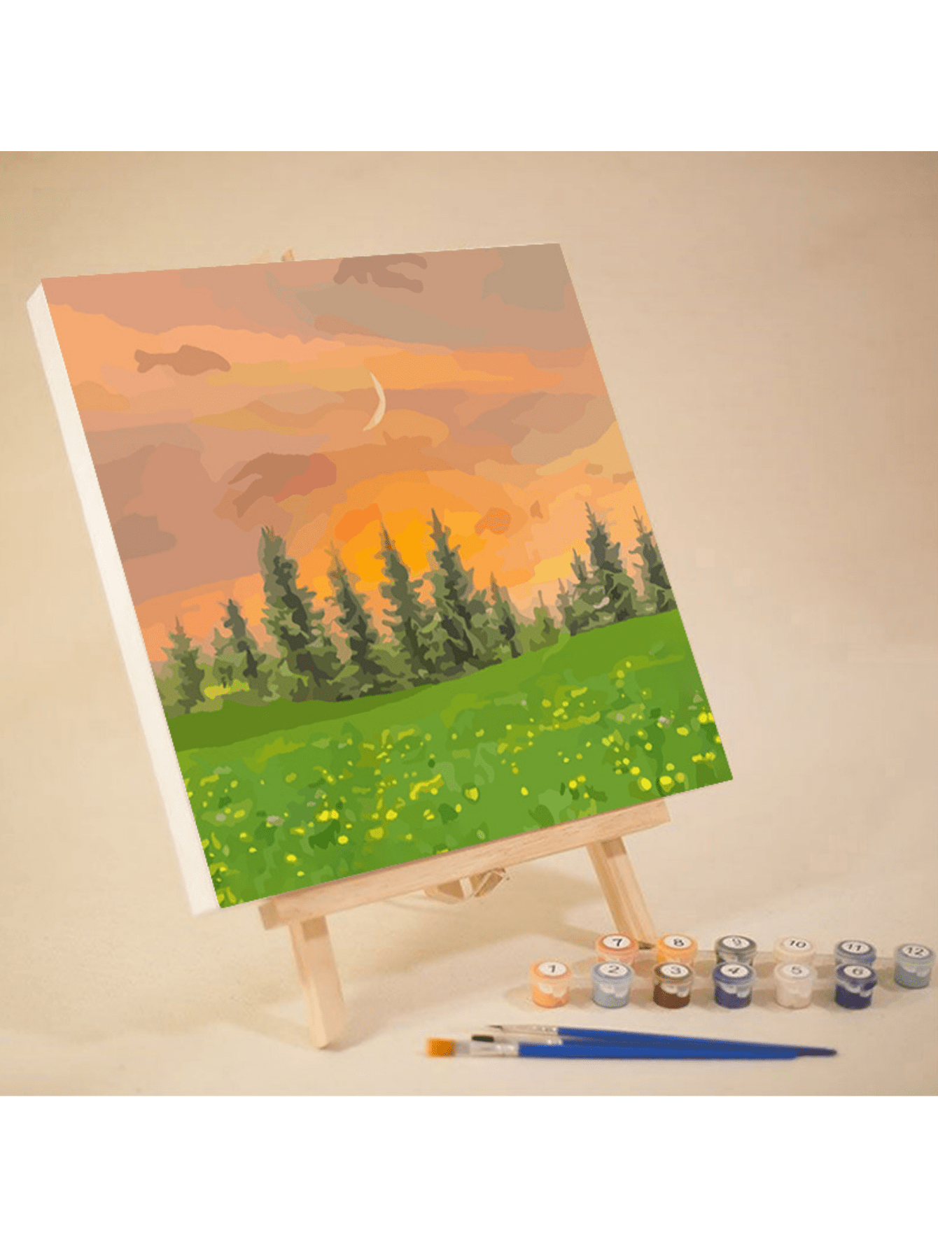 1pc Diy Flower Themed Digital Oil Painting Kit With High Light Pigment ...