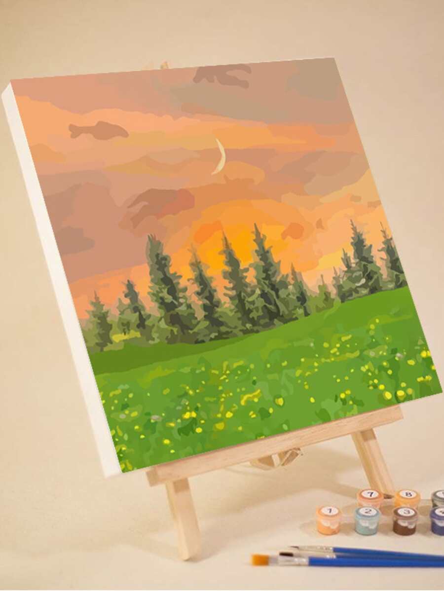 1pc Diy Flower Themed Digital Oil Painting Kit With High Light Pigment ...