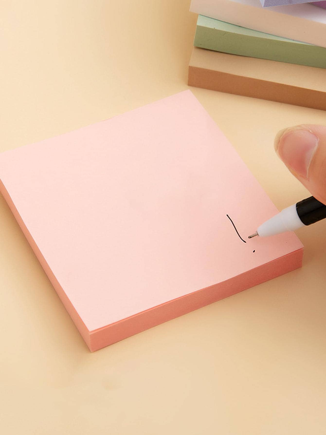 2 Packs Of 200pcs Morandi Colored Sticky Notes, Self-adhesive, Tearable ...