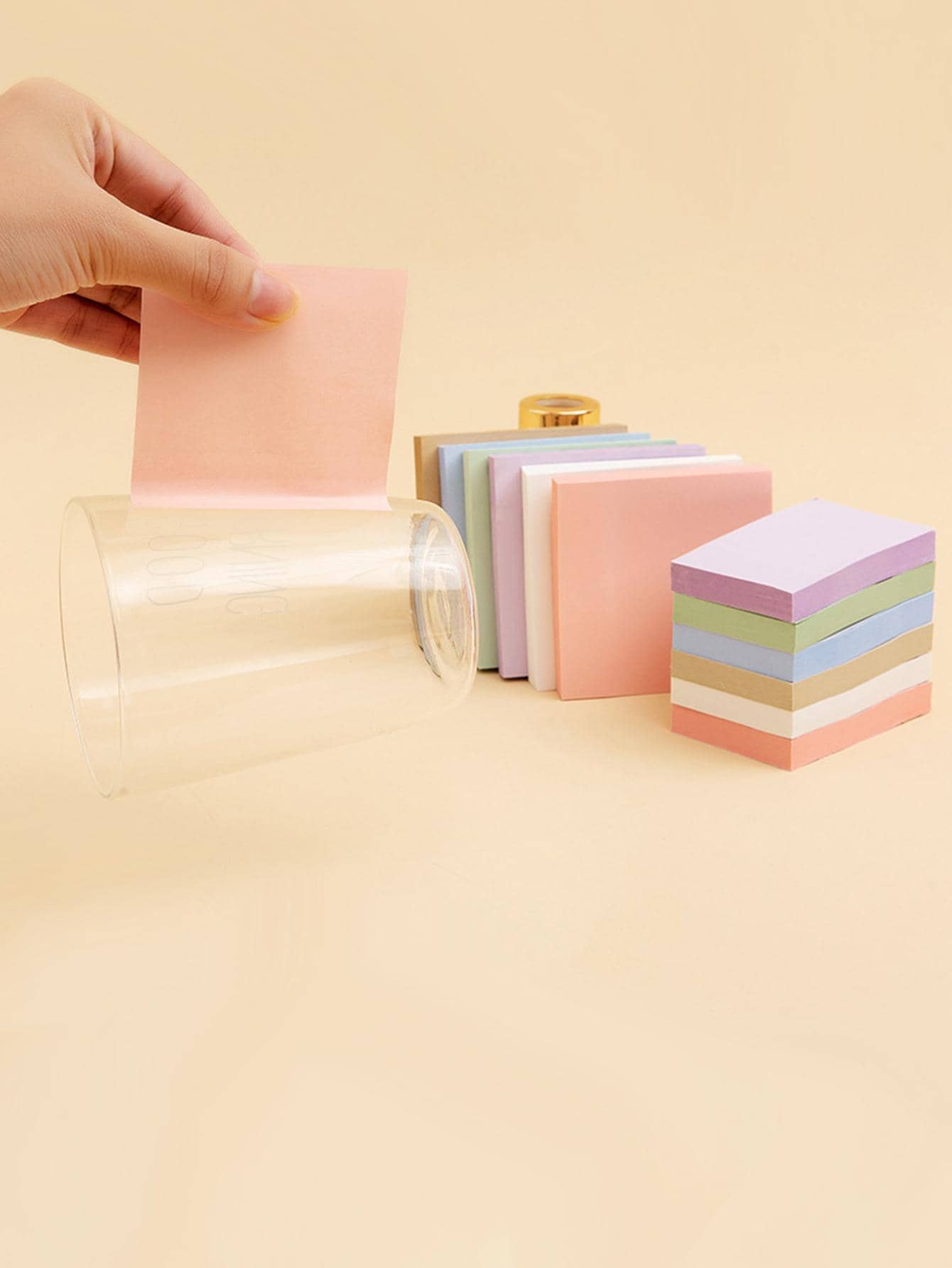 2 Packs Of 200pcs Morandi Colored Sticky Notes, Self-adhesive, Tearable ...