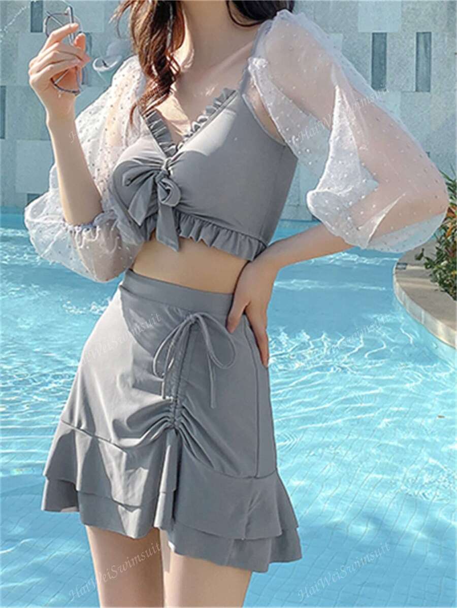 Women's Swimwear, New Cover Belly & Hide Fatty Sets Of Three Swimwear ...