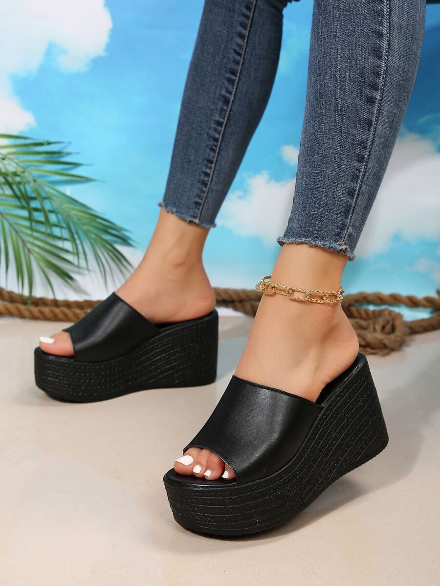 Sandalias de cuña de plataforma para mujer, estilo informal de ...