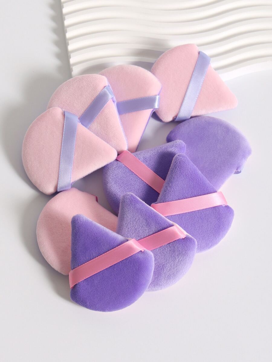 10 Peças/pacote Puff De Pó Em Forma Triangular, Puff De Maquiagem De ...