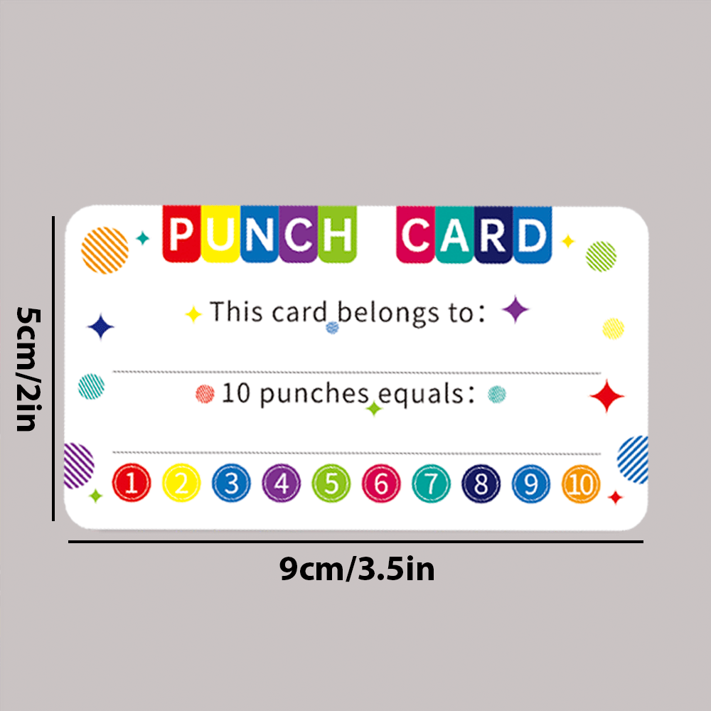100pcs Reward Cards With Hole Puncher, Student Incentive Cards ...