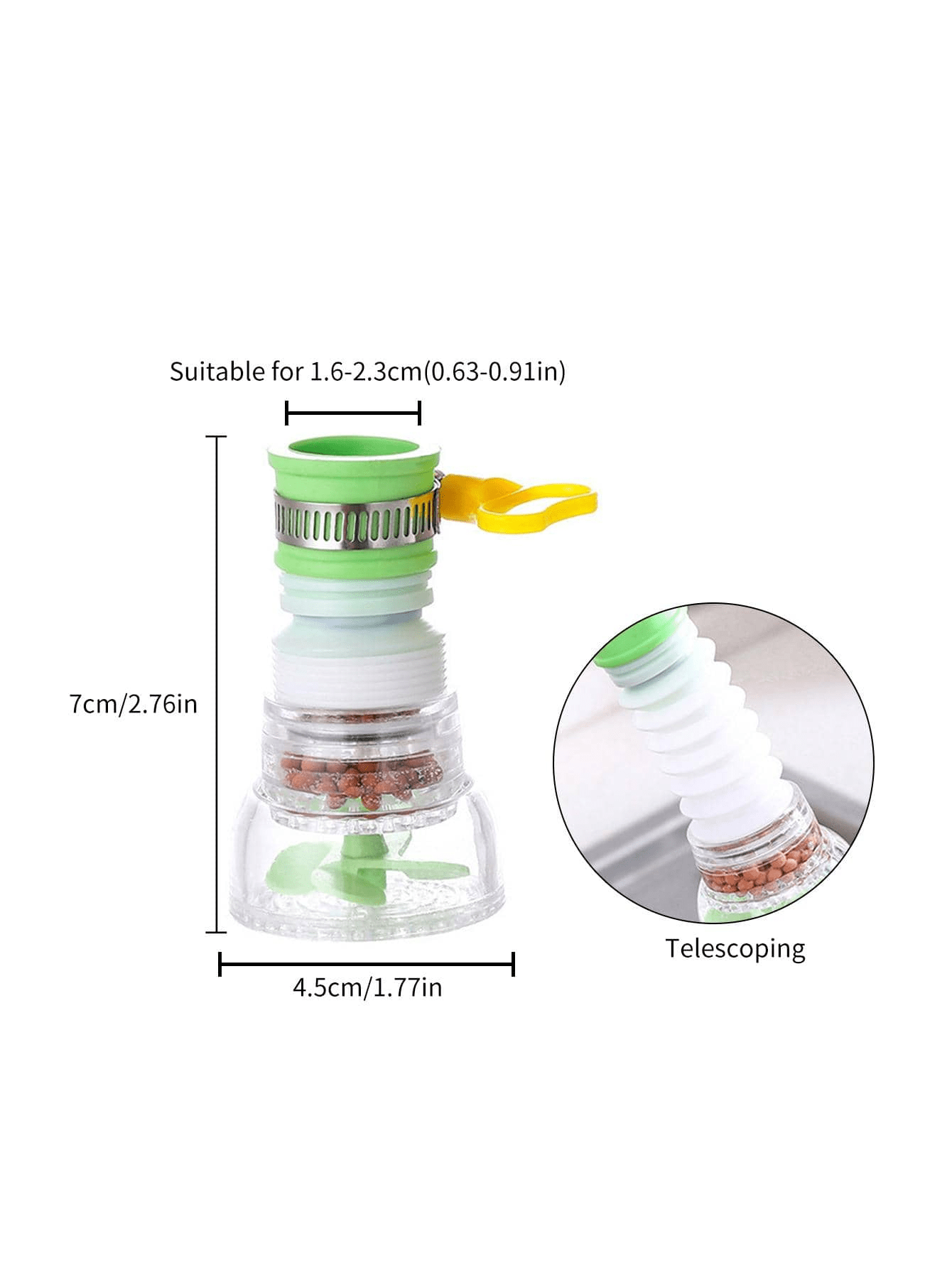 1pc 360 Degree Rotatable Splash-proof Tap Filter, Stretchable Tap ...