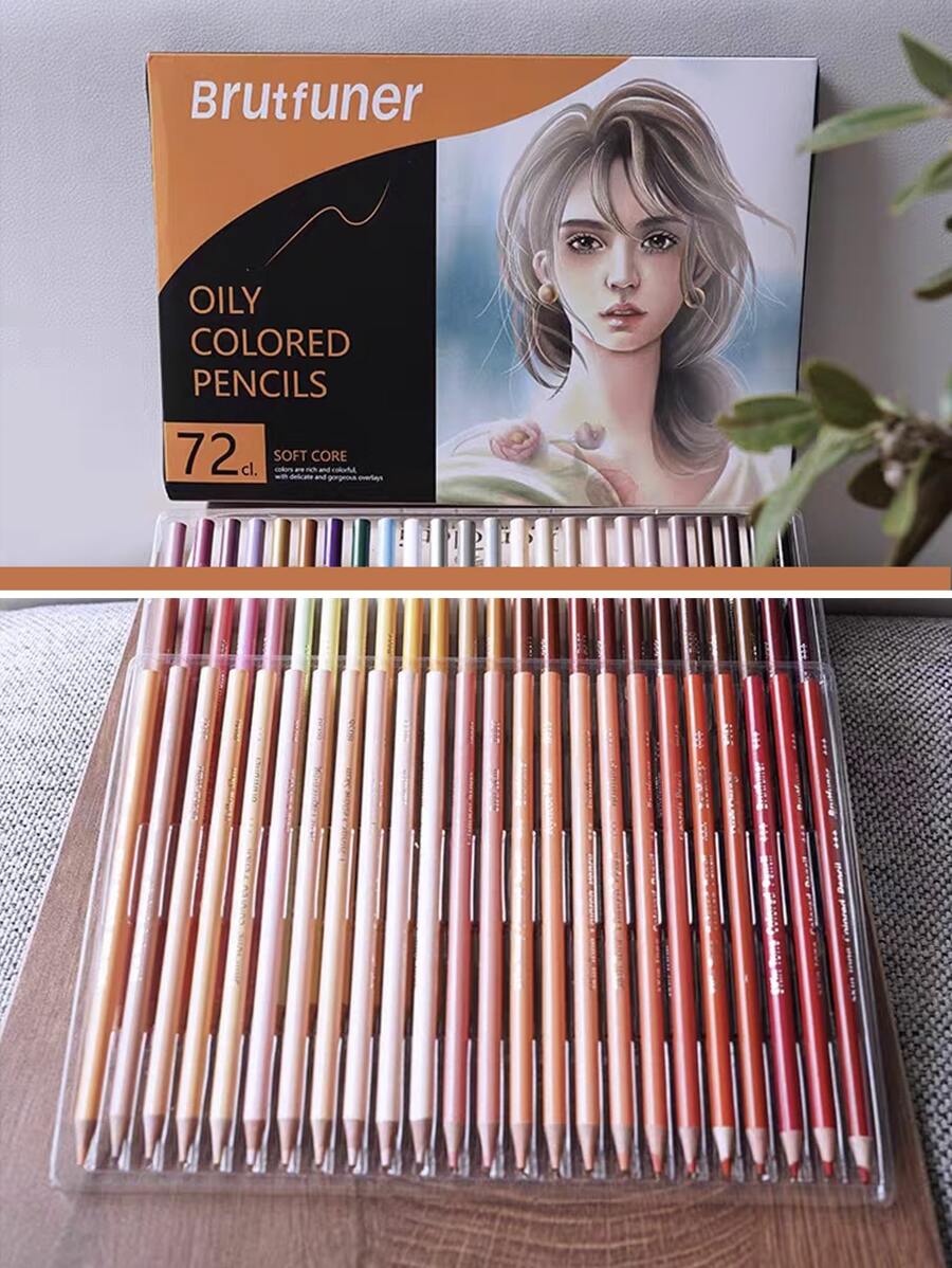 72 Skin Tone Colored Pencils Set, Soft-core Oil-based Pre-sharpened ...