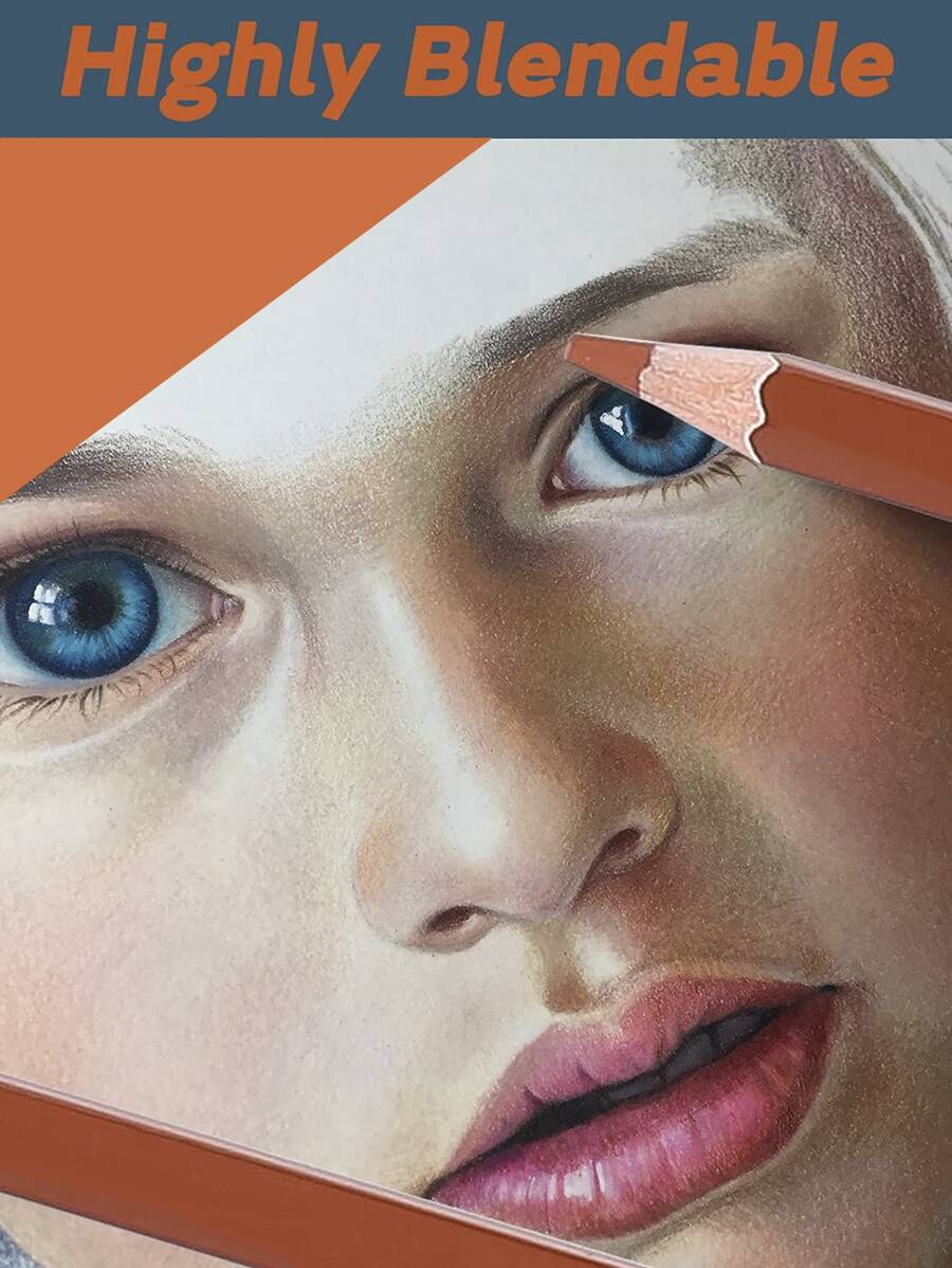 72 Skin Tone Colored Pencils Set, Soft-core Oil-based Pre-sharpened ...