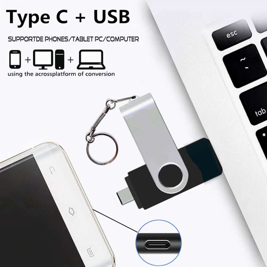 Biyetimi Type C Usb Interface 2.0 OTG Flash Drive 64GB Smart Phone Tablet PC 128GB Pendrives ...