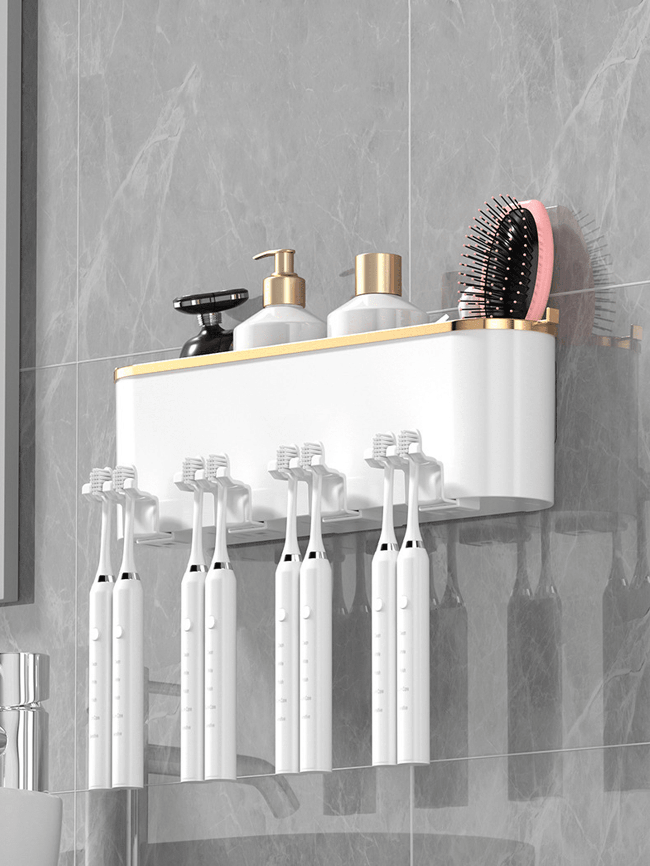 1 Set Toothbrush Holder With 2 Cups And Toothpaste Squeezer, Creative ...