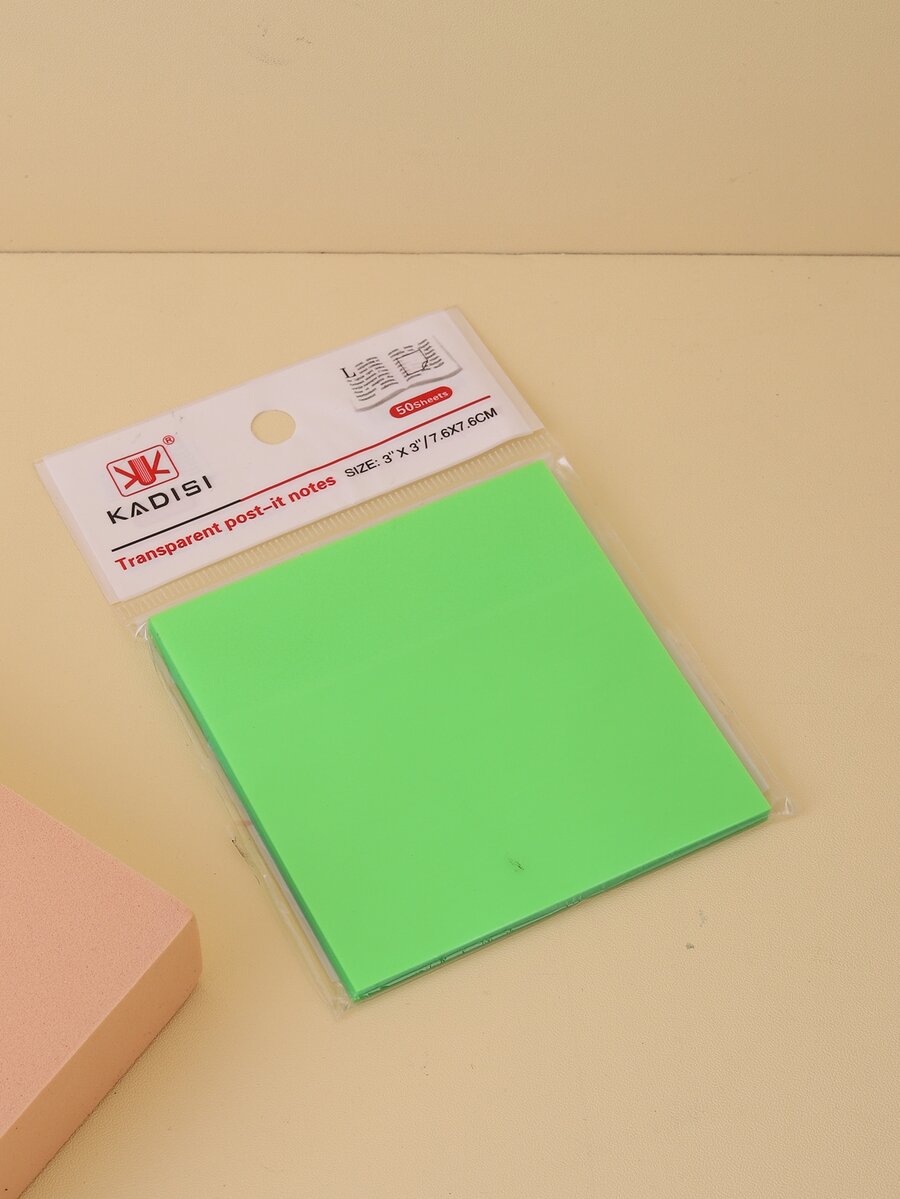 50 Sheets Of Fluorescent Green Translucent Note Notes Note Pad Self ...