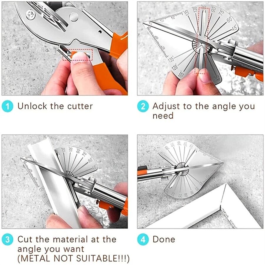 Multi-angle Bevel Scissors Angle Shear 45-135 Degree Angle Mitre Siding ...