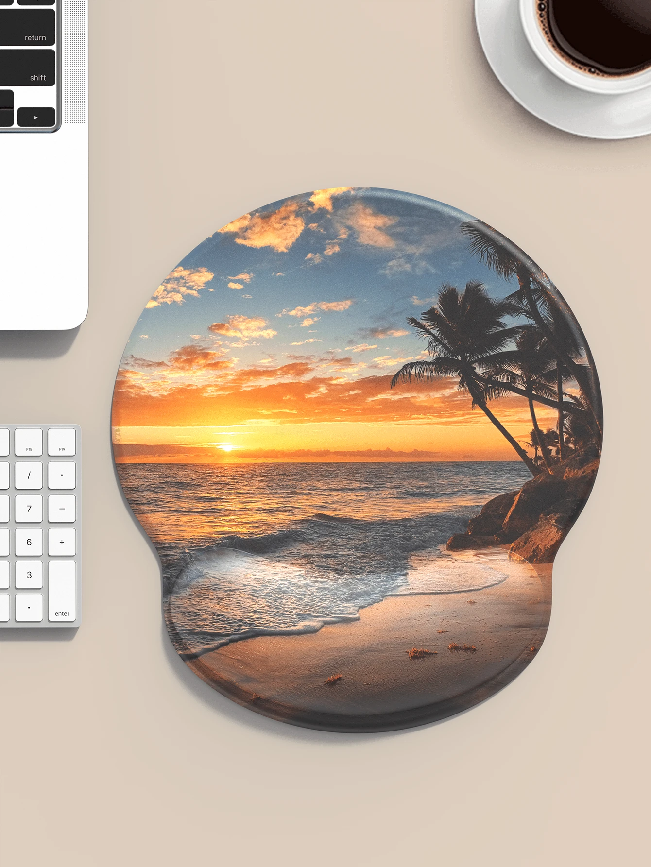 Landscape Print Mouse Pad With Wrist Rest | SHEIN USA