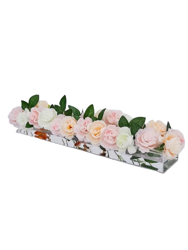 Acrylic Clear And Simple Rectangular Vase Table Decoration For Modern ...