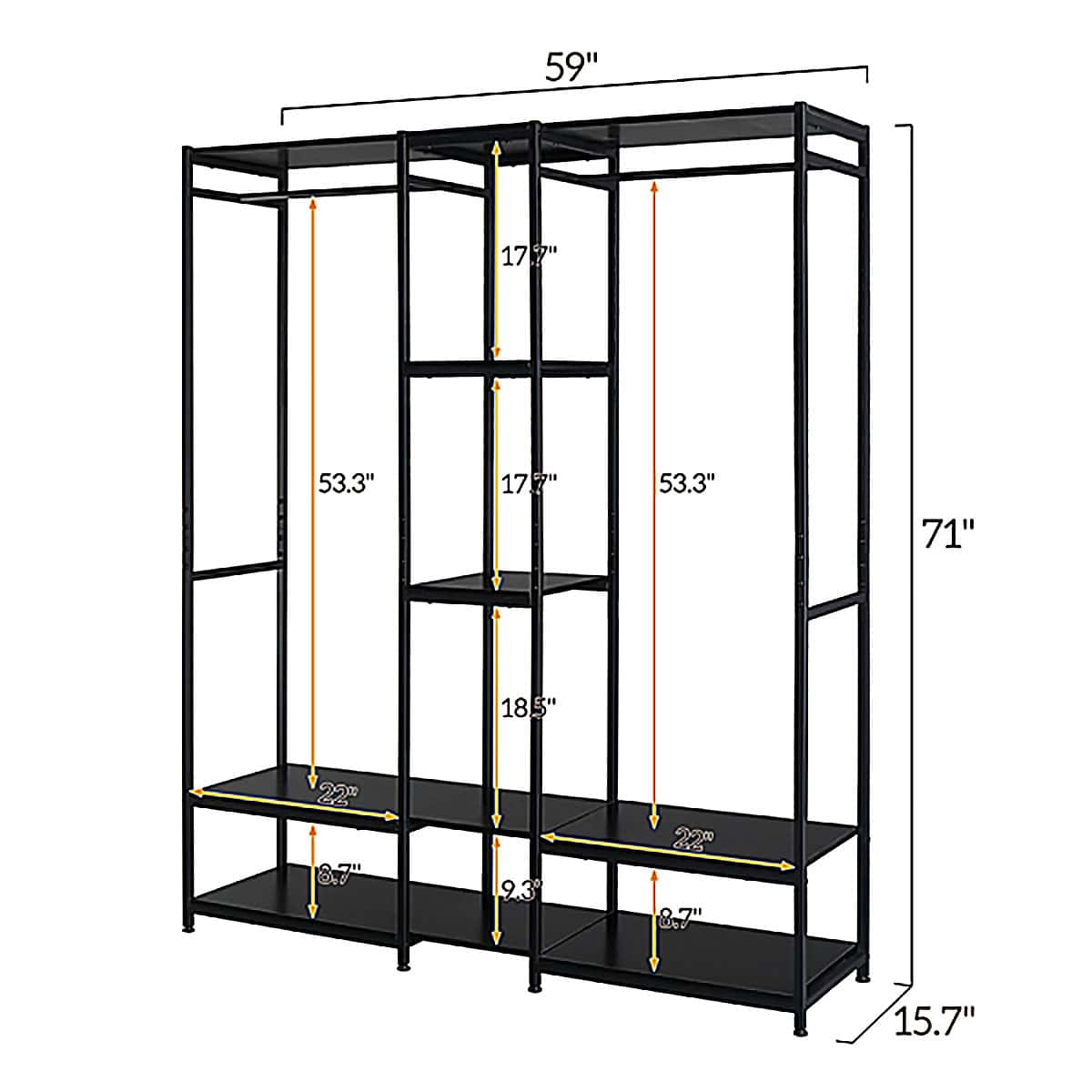 Stand Alone Wardrobe Organizer,Suspender Wardrobe Hanger And Multiple ...