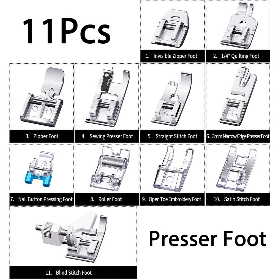 11pcs Sewing Machine Presser Foot Set In Box | SHEIN USA