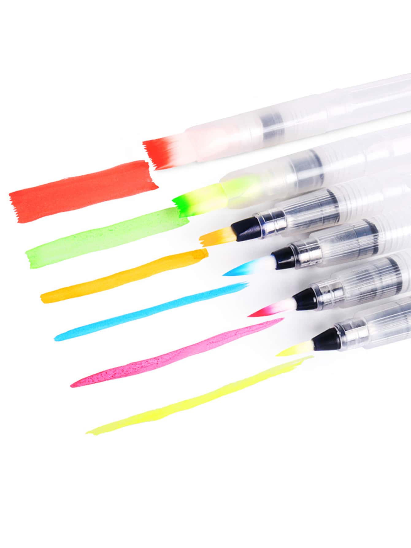 6pcs Transparent Watercolor Calligraphy Pens With Water Soluble Tip And ...