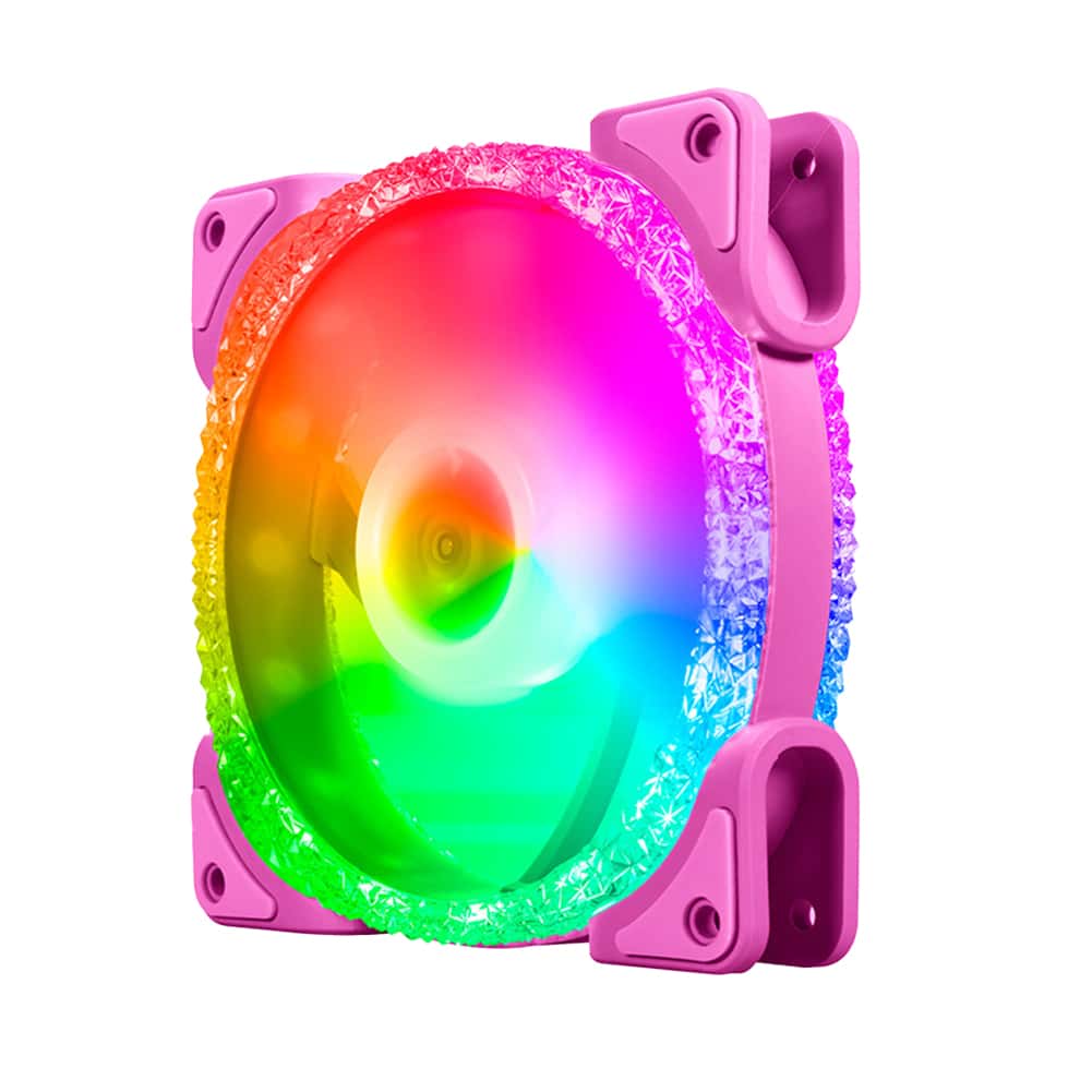 Argb Cpu Cooler Fan Colorful Radiator 12cm Pwm Temperature Control Synchronous Cooling Fan For