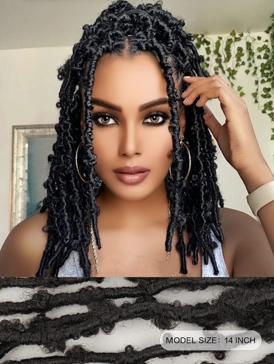 Black Brown Red Butterfly Locks Crochet Hair Distressed Meche Butterfly ...