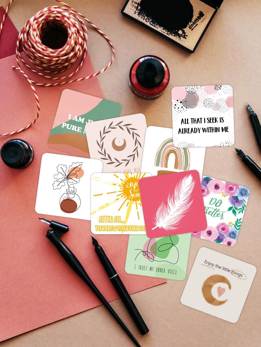 50pcs/set Positive Affirmations Cards Affirmations Cards for Women ...