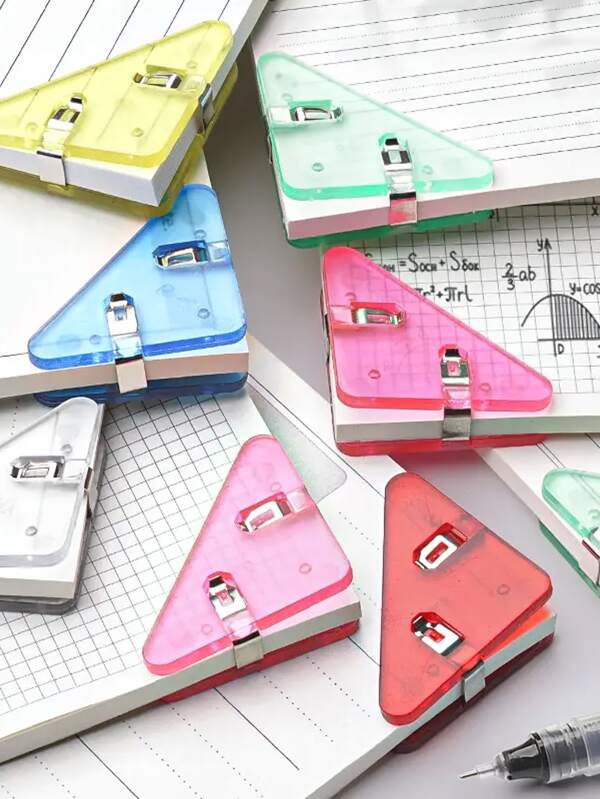 5pcs/set Transparent Triangle Shaped Document Corner Protector For ...