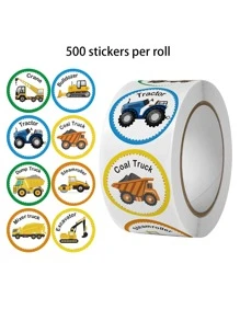 2 Rolls Kids Cartoon Toy Stickers, Train & Airplane Labels For Teacher ...