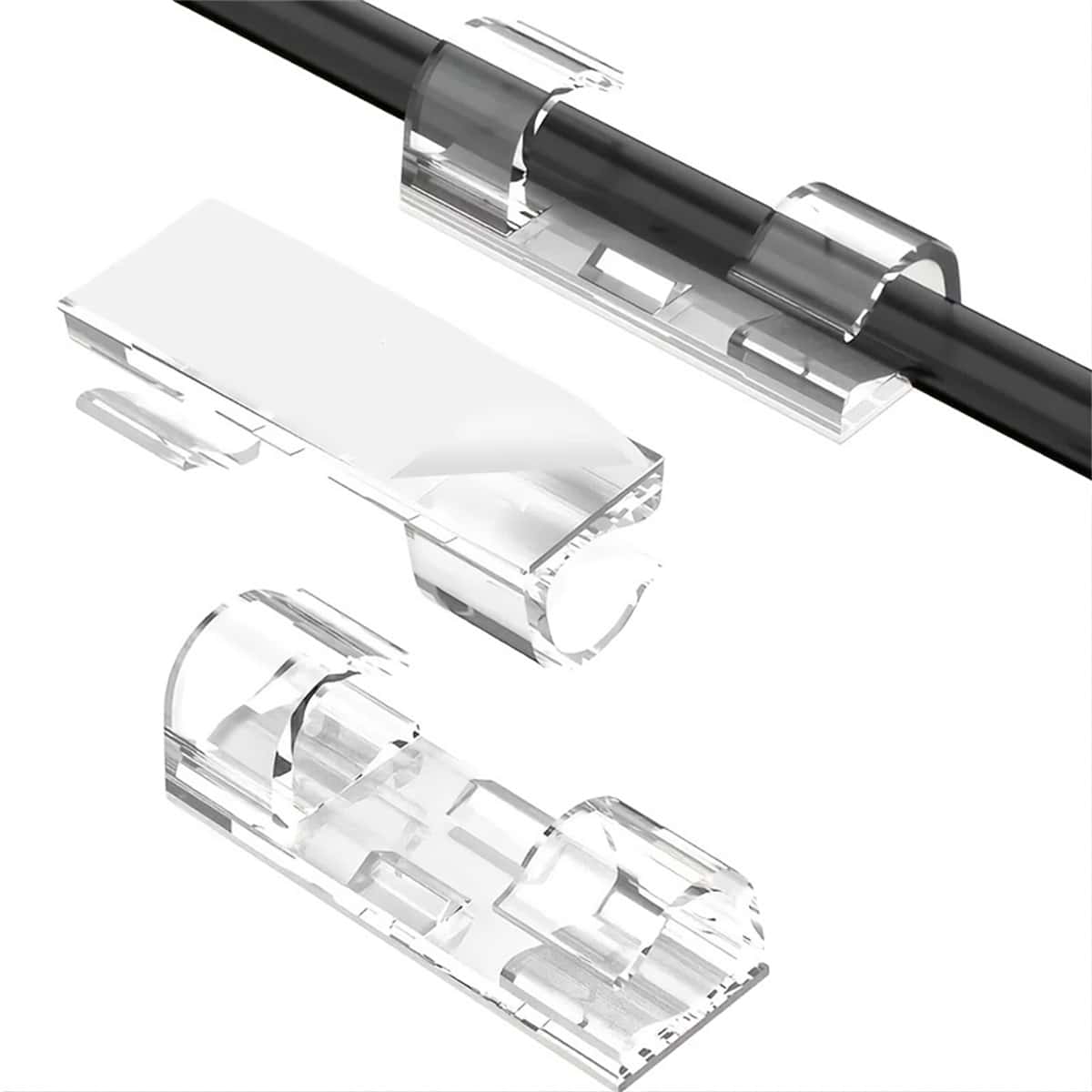 20 Pièces Clips De Gestion De Câbles Auto-adhésifs, Organisateurs De ...