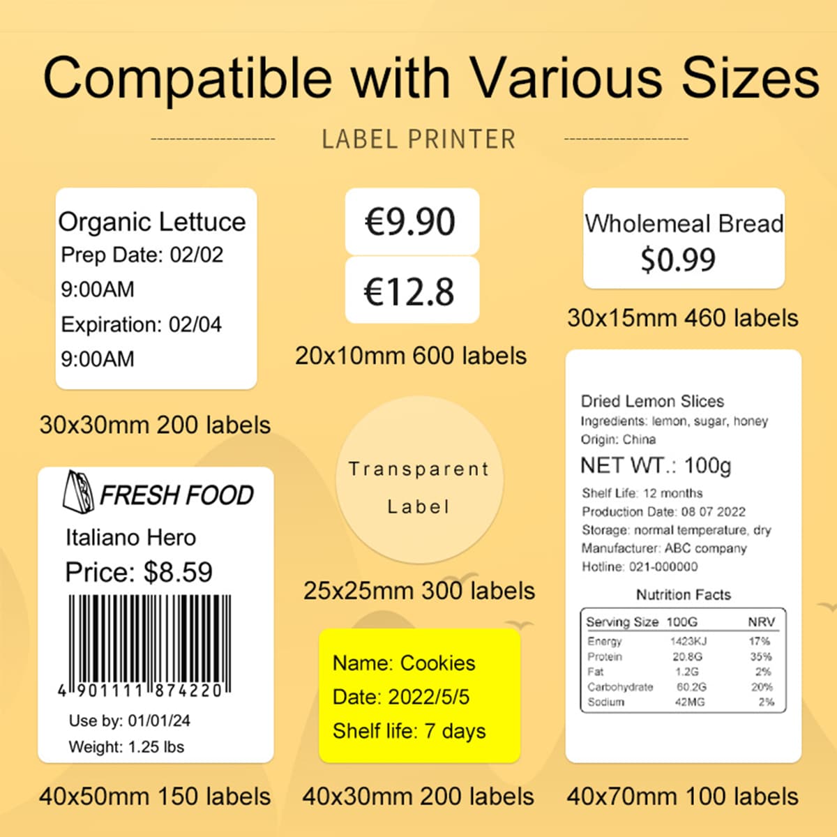 DETONGER P1 Green Label Printer Handheld Portable Mini Thermal Sticker ...