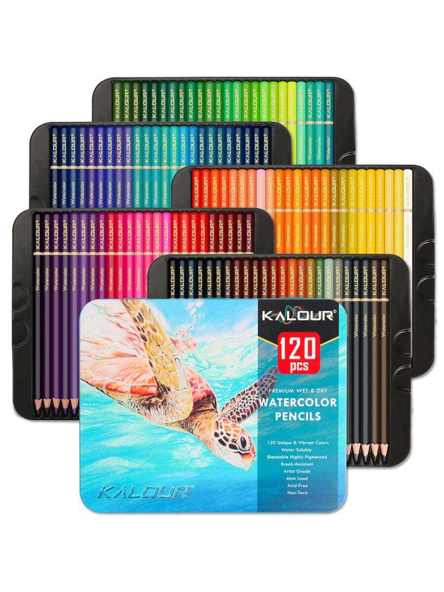 120 Colored Pencils Set for Adult Artists Coloring Drawing Pencils for ...