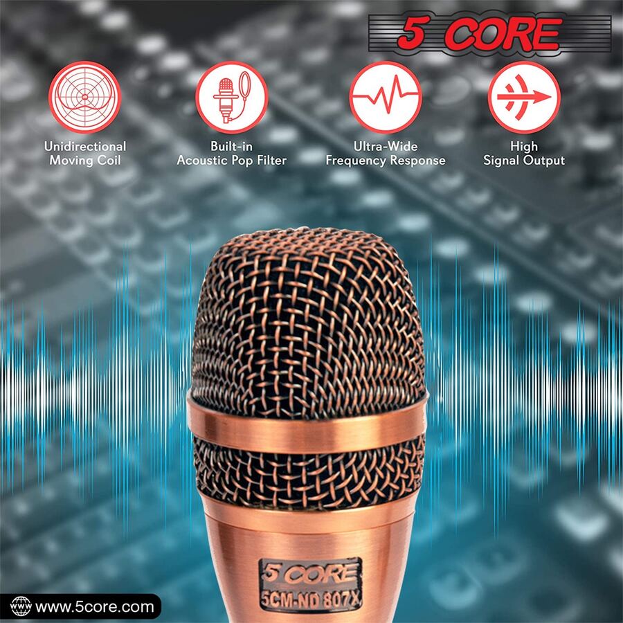 Microphone Pro Microfono Dynamic Mic XLR Audio Cardiod Vocal Karaoke ND ...
