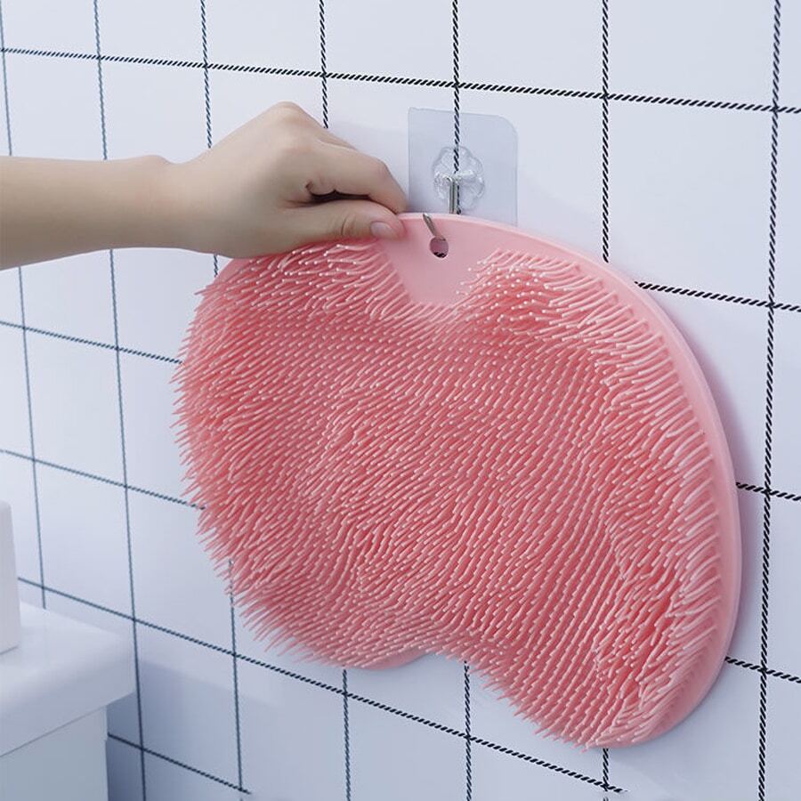 1pc Lazy Bathing Back Rubbing Brush, Exfoliating Silicone Back Scrubber ...