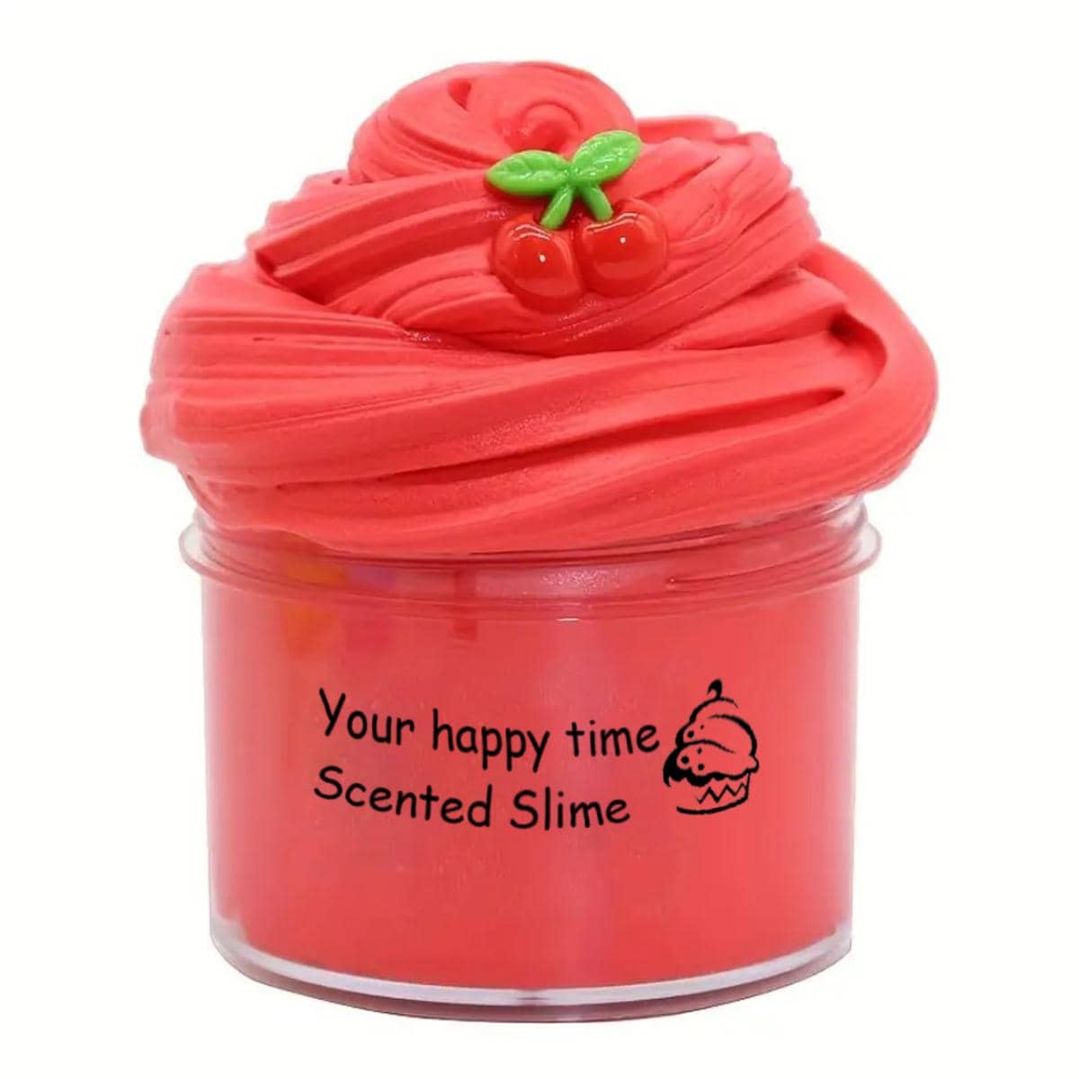 Red Cherry Butter Slime, 70ml Cherry Scented Slime, Stretchy Non-Sticky ...