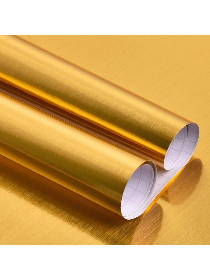 Metallic Gold Wallpaper Gold Contact Paper Brushed Metal Look Wallpaper ...