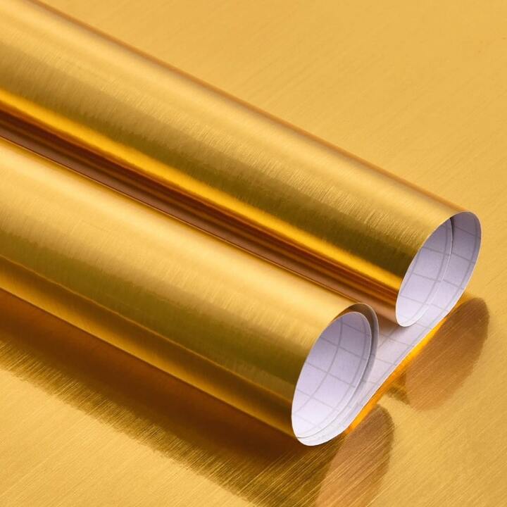 Metallic Gold Wallpaper Gold Contact Paper Brushed Metal Look Wallpaper ...