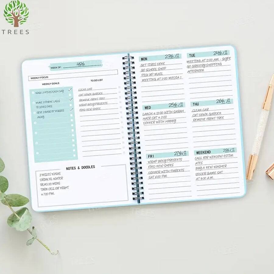 1PC Plan Book A5 เวอร์ชันภาษาอังกฤษ Self Filled Schedule Book 52 ...