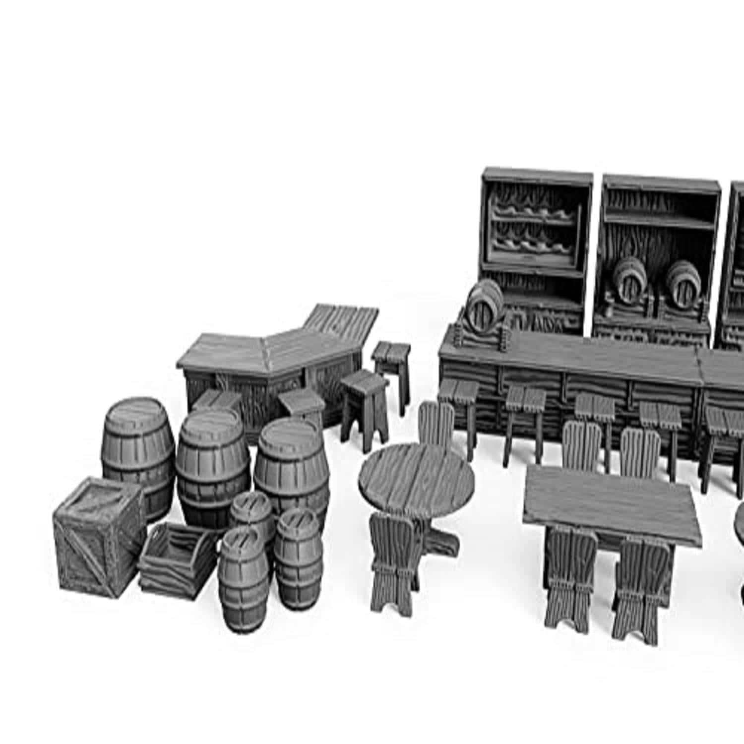 Tavern Bar Furniture Set DND Terrain 28mm for Dungeons and Dragons, D&D ...