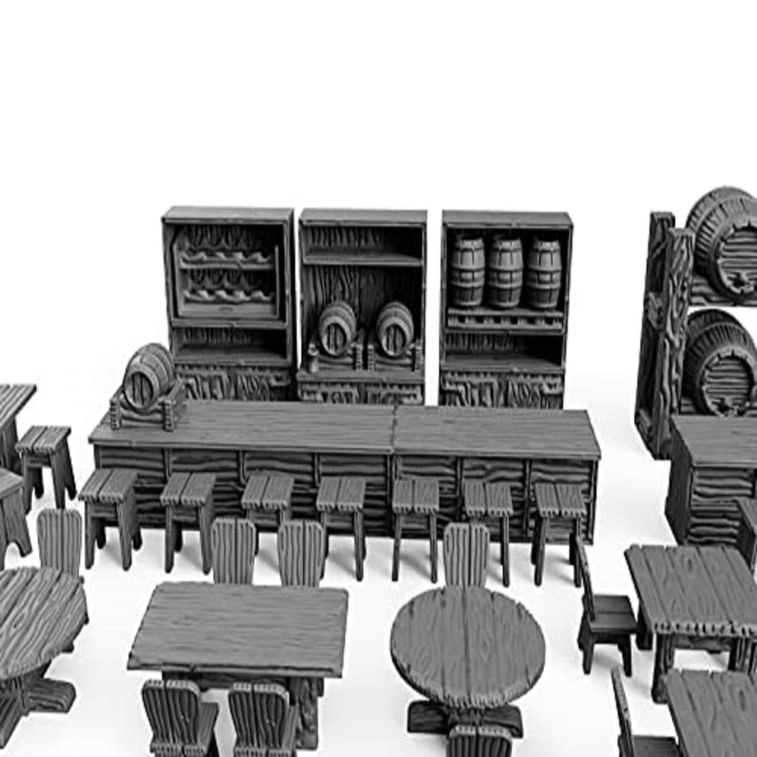 Tavern Bar Furniture Set DND Terrain 28mm for Dungeons and Dragons, D&D ...
