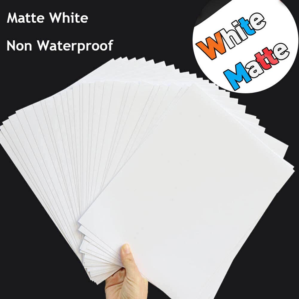 A4 Printable Vinyl Sticker Paper For Inkjet & Laser Printer Adhesive ...