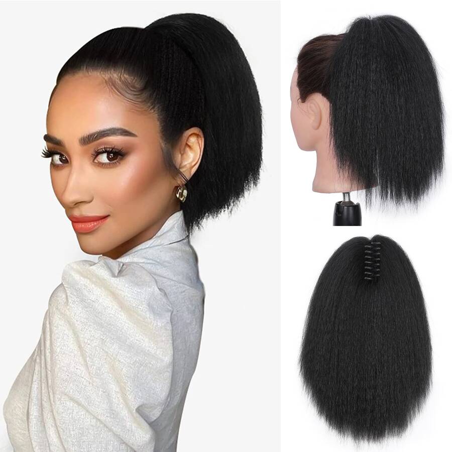 Extensión de cola de caballo de 12 pulgadas y 16 pulgadas, pelo ...