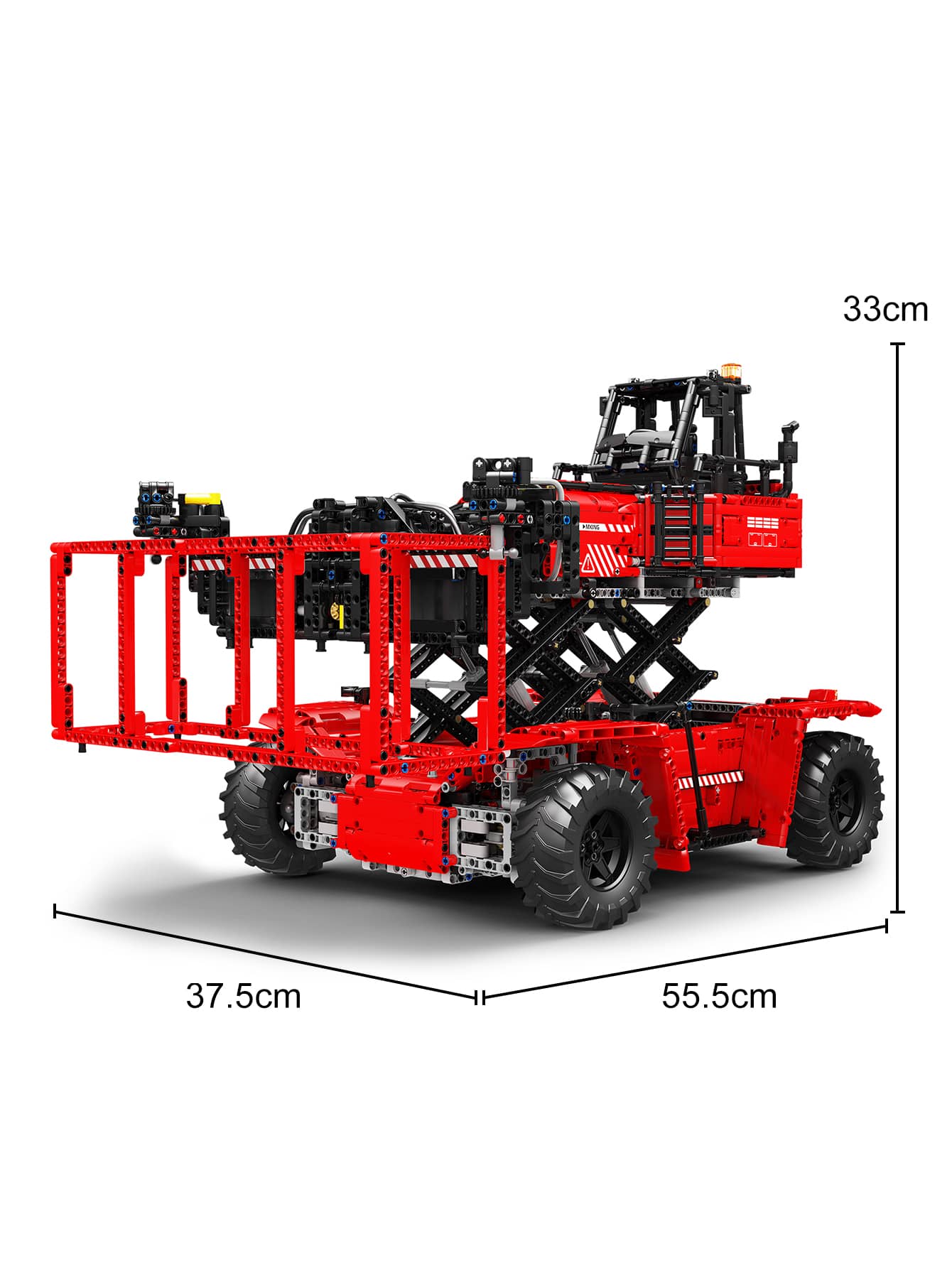 Mould King 17030 RC APP Controlled Container Forklift, Red Truck ...